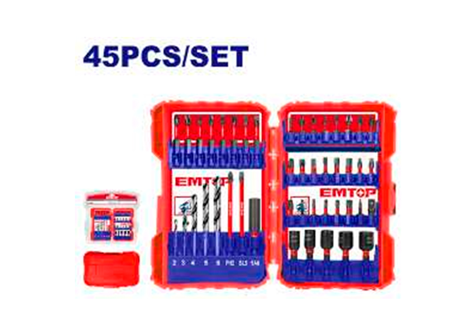SET 45 EMTOP IMPACT SCREWDRIVER ACCESSORIES | Millasur | Maquinaria y recambios para bosque & jardín